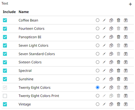 Creating a New Text Color Palette