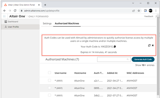 Using Managed Altair Units License Via Altair One