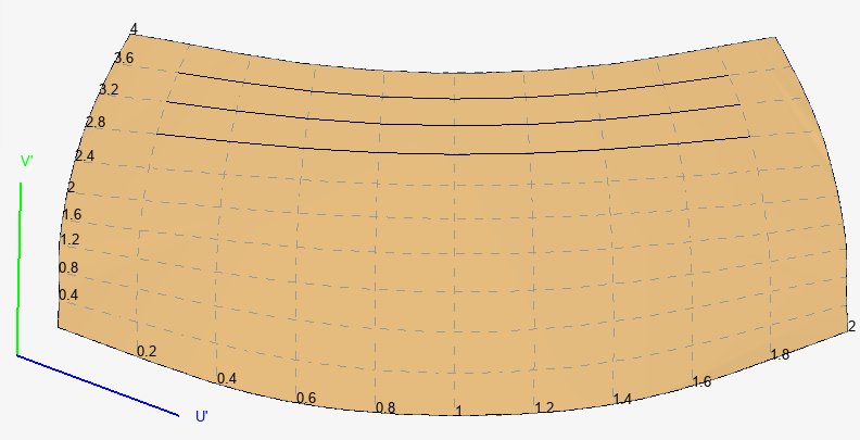 Defining Windscreen Elements on a Curved Work Surface