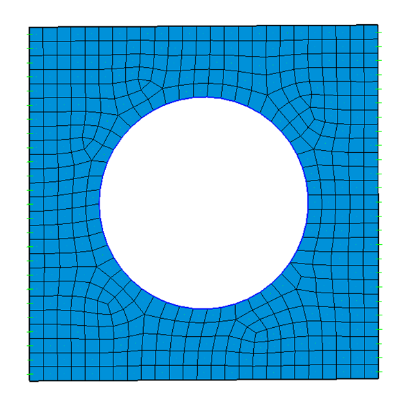 OS-SL-T: 1070 Linear Static Analysis of a Plate with a Hole