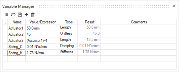Variables in Inspire Motion